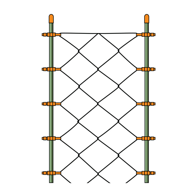 Dark Green C-BITE Garden Stake Clips for 7/16" Garden Stakes (In quant